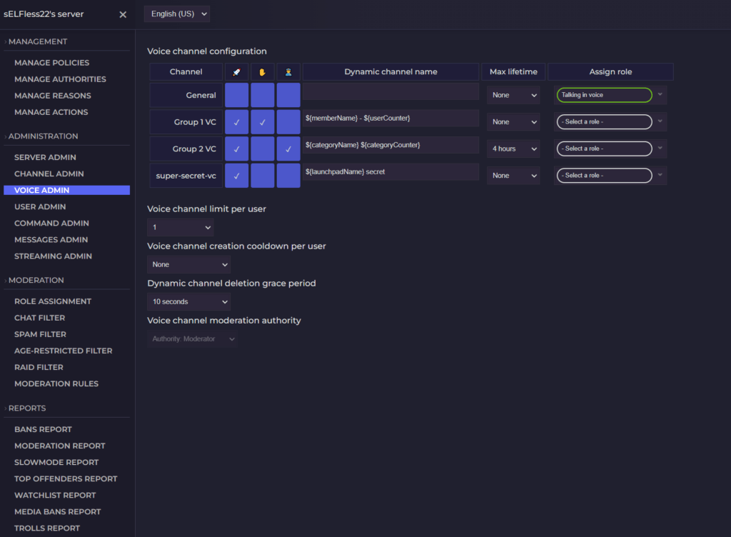 Voice Admin - Conductor