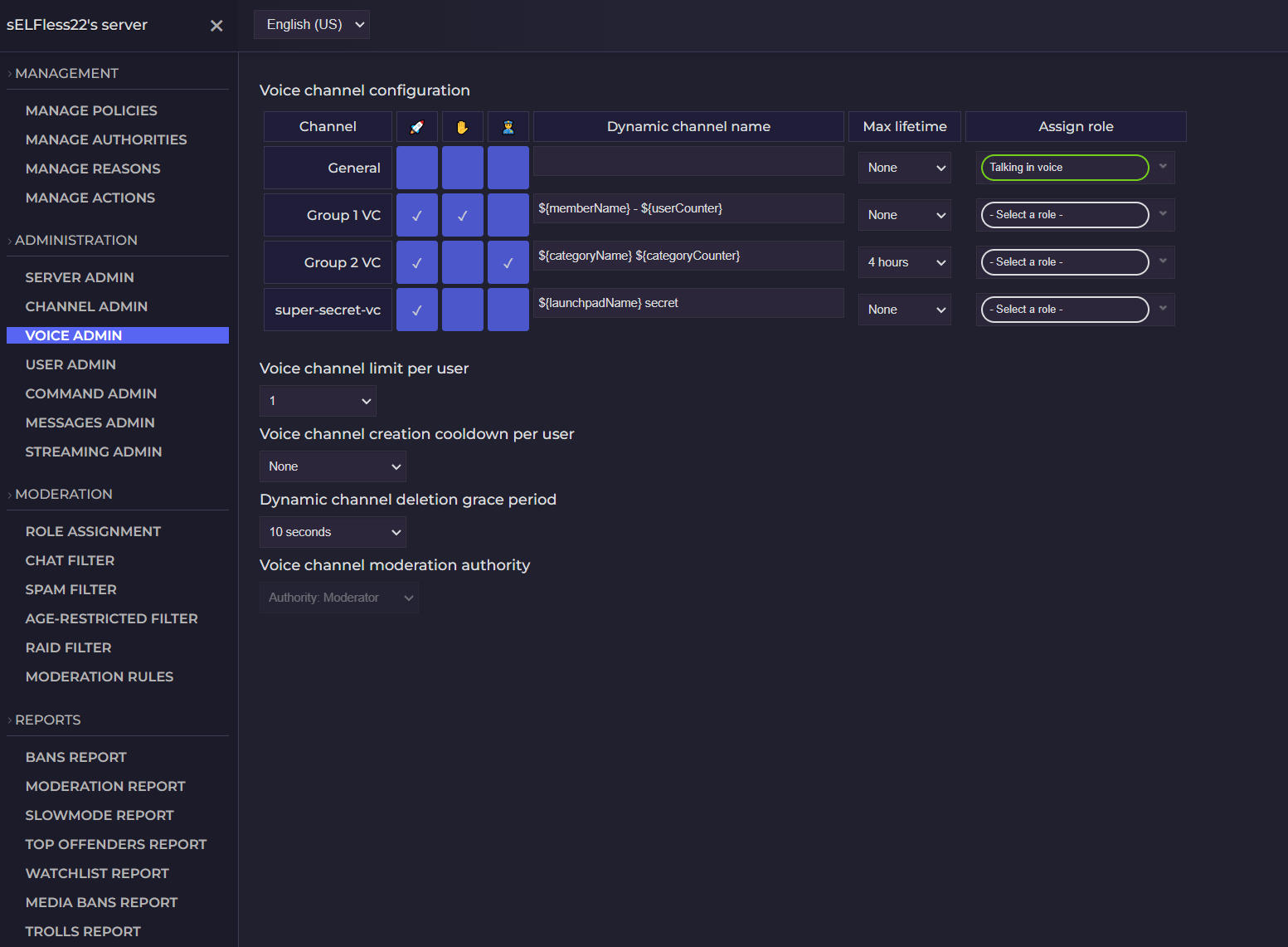 Voice Admin - Conductor